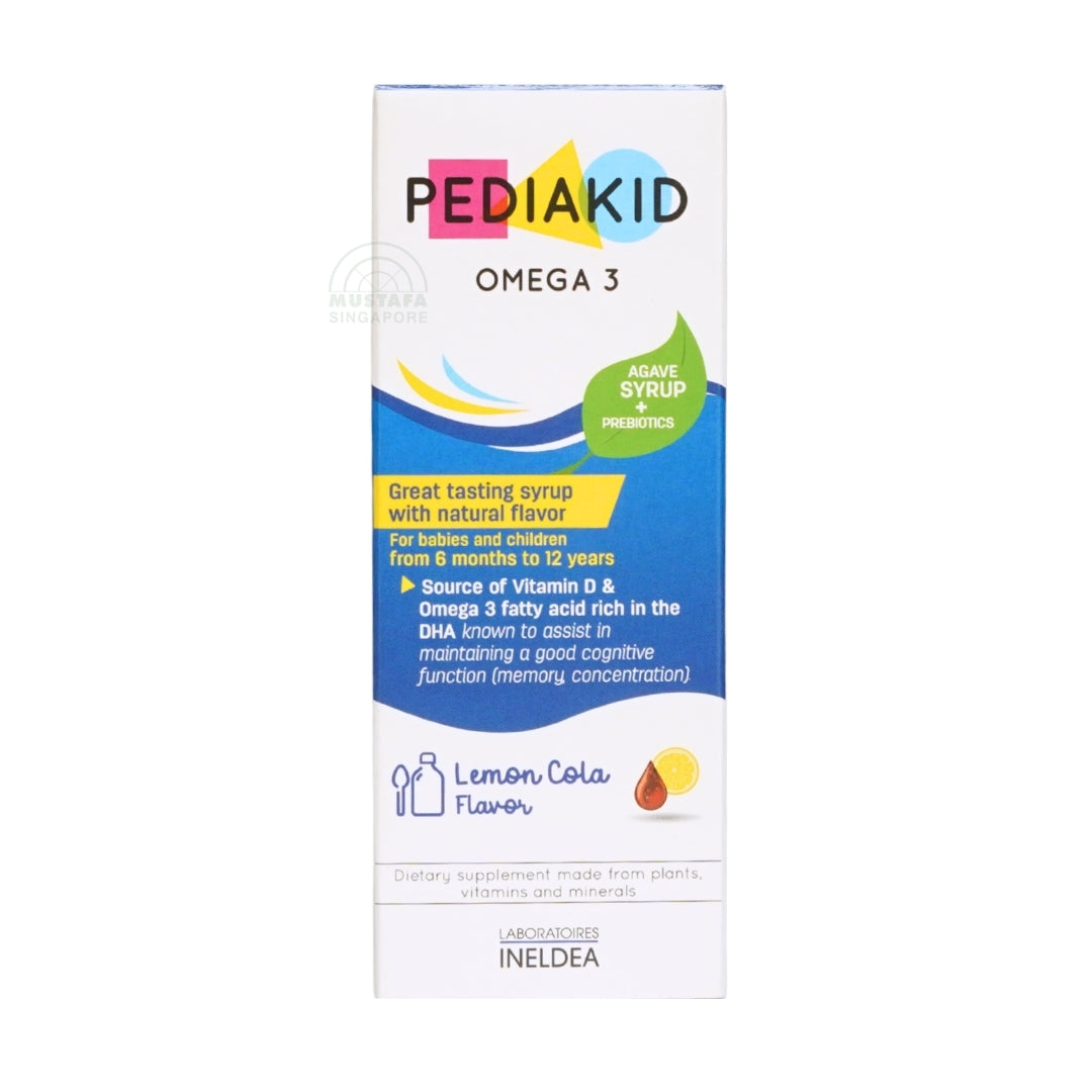 PEDIAKID Omega 3 Lemon Cola Flavor 125ml syrup – ShopMustafa